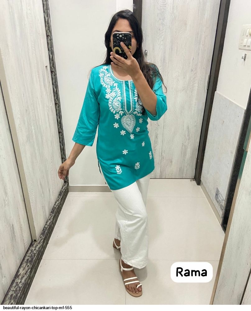 BEAUTIFUL RAYON chicankari TOP MF 555