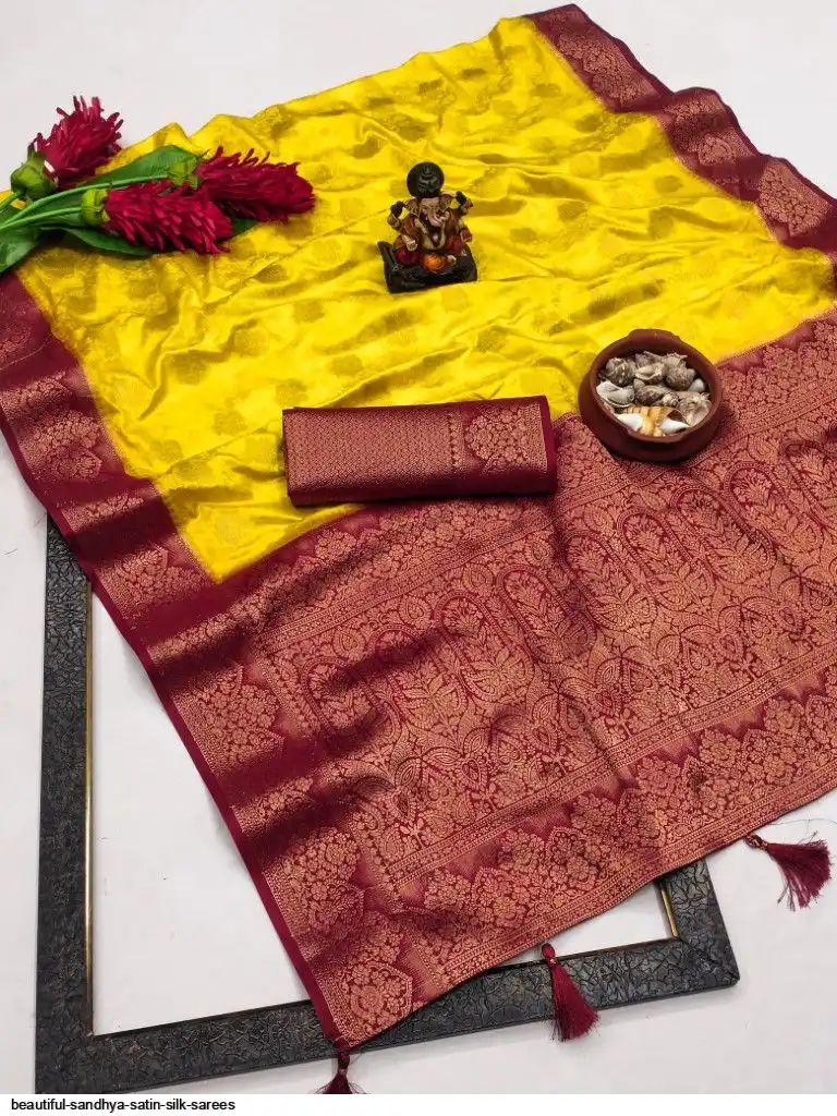 beautiful SANDHYA Satin Silk Sarees