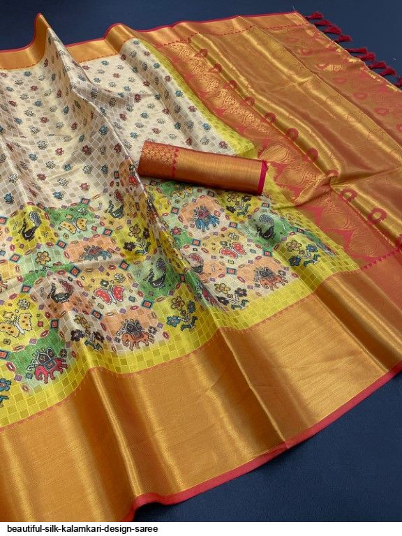 BEAUTIFUL SILK Kalamkari design SAREE