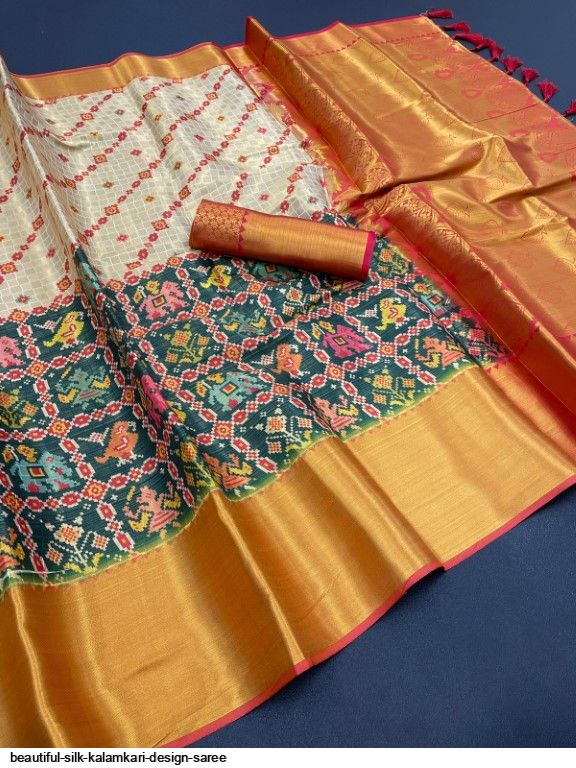 BEAUTIFUL SILK Kalamkari design SAREE