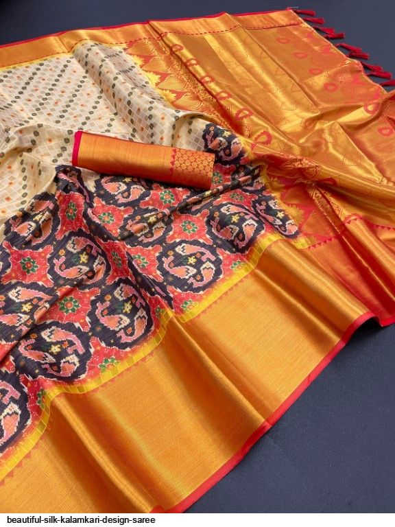 BEAUTIFUL SILK Kalamkari design SAREE