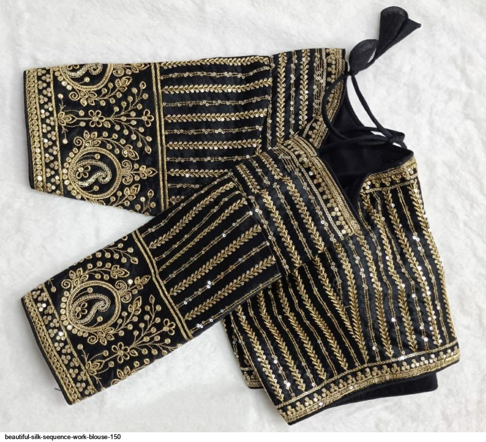BEAUTIFUL SILK SEQUENCE WORK BLOUSE 150