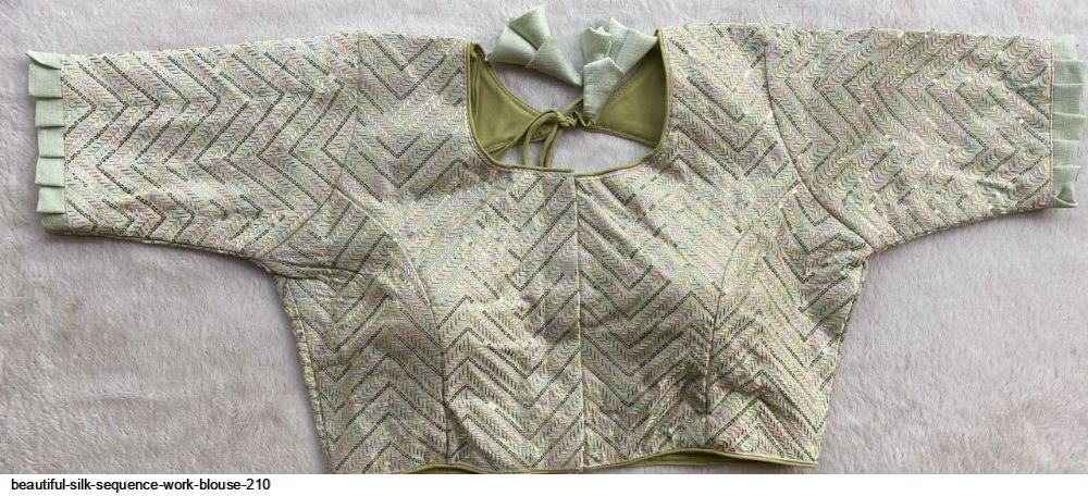 beautiful silk sequence work blouse 210
