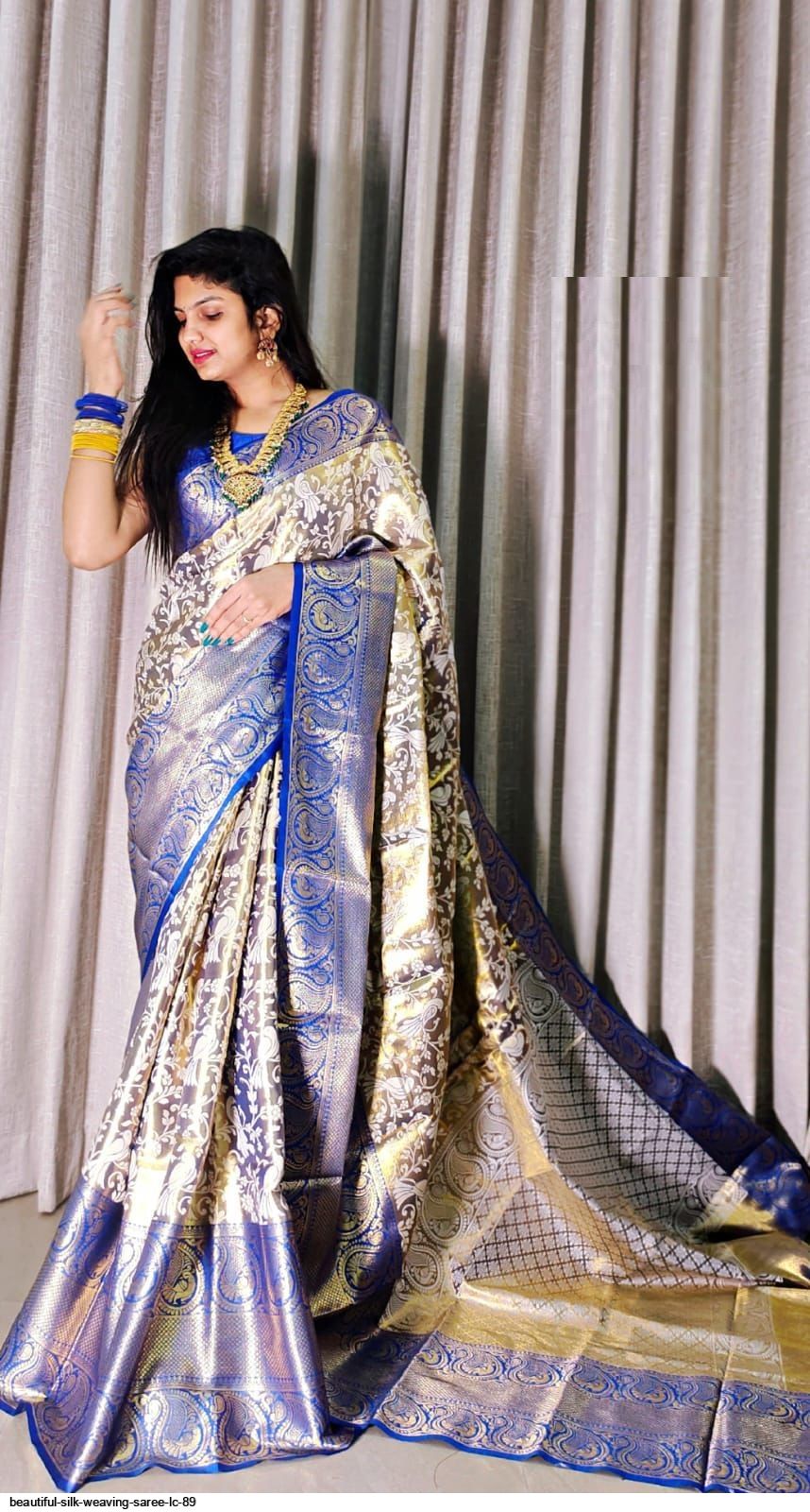 BEAUTIFUL SILK WEAVING SAREE LC 89