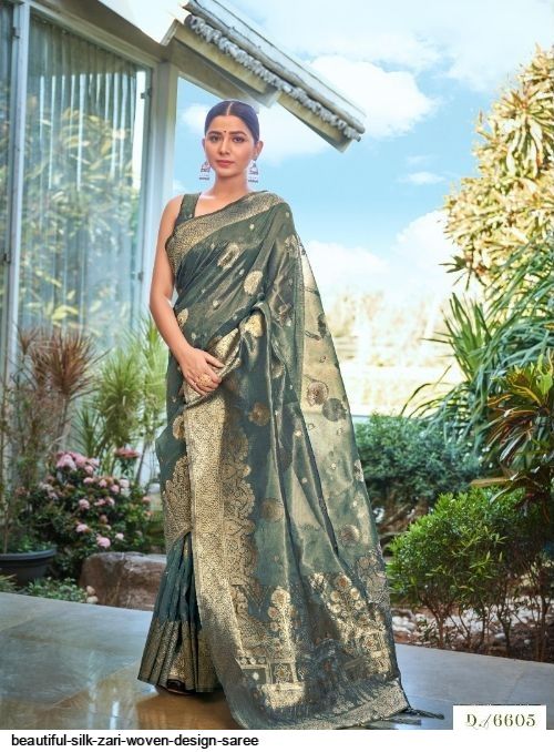 BEAUTIFUL SILK ZARI WOVEN DESIGN SAREE