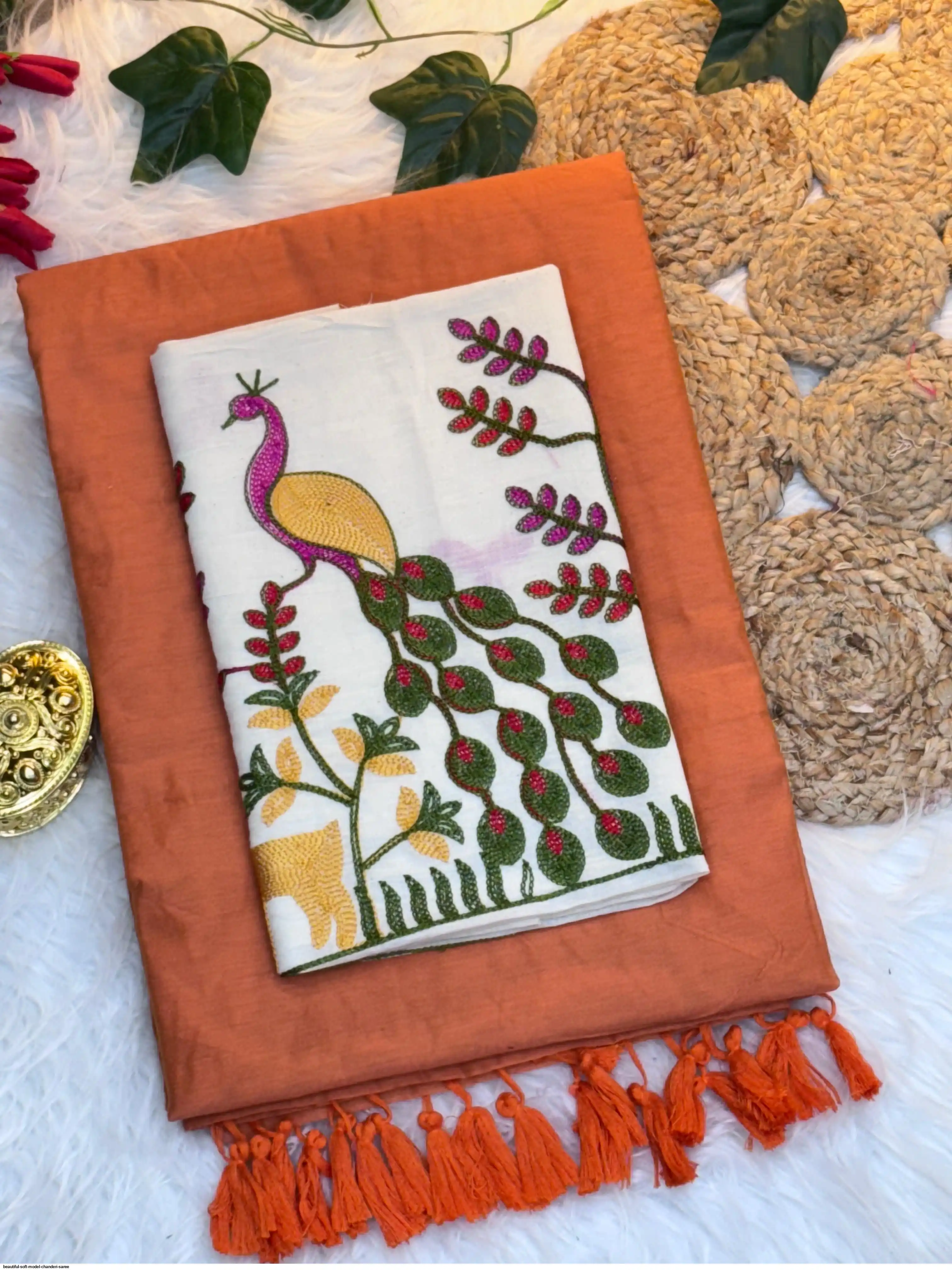 BEAUTIFUL SOFT MODEL CHANDERI SAREE