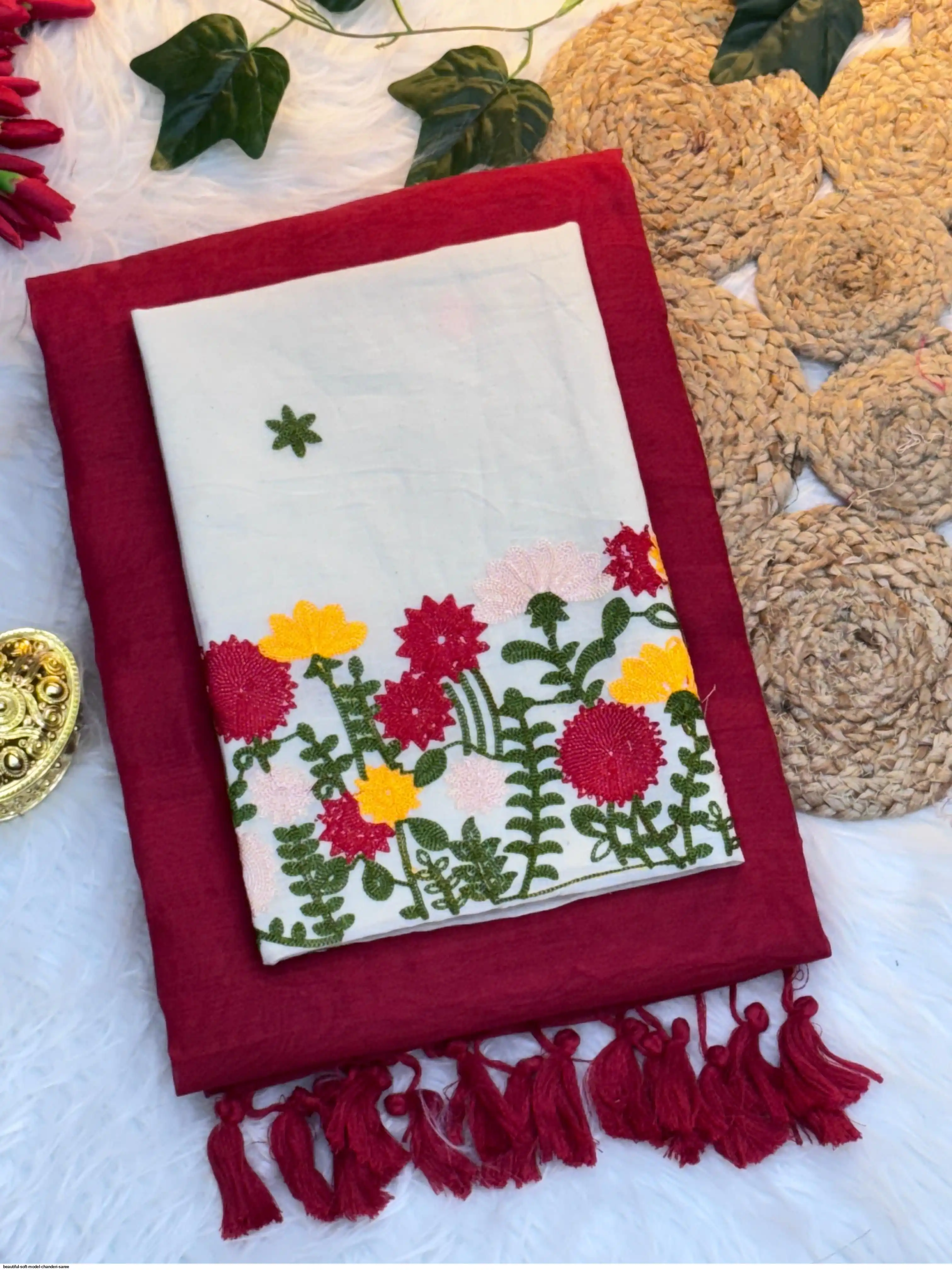 BEAUTIFUL SOFT MODEL CHANDERI SAREE