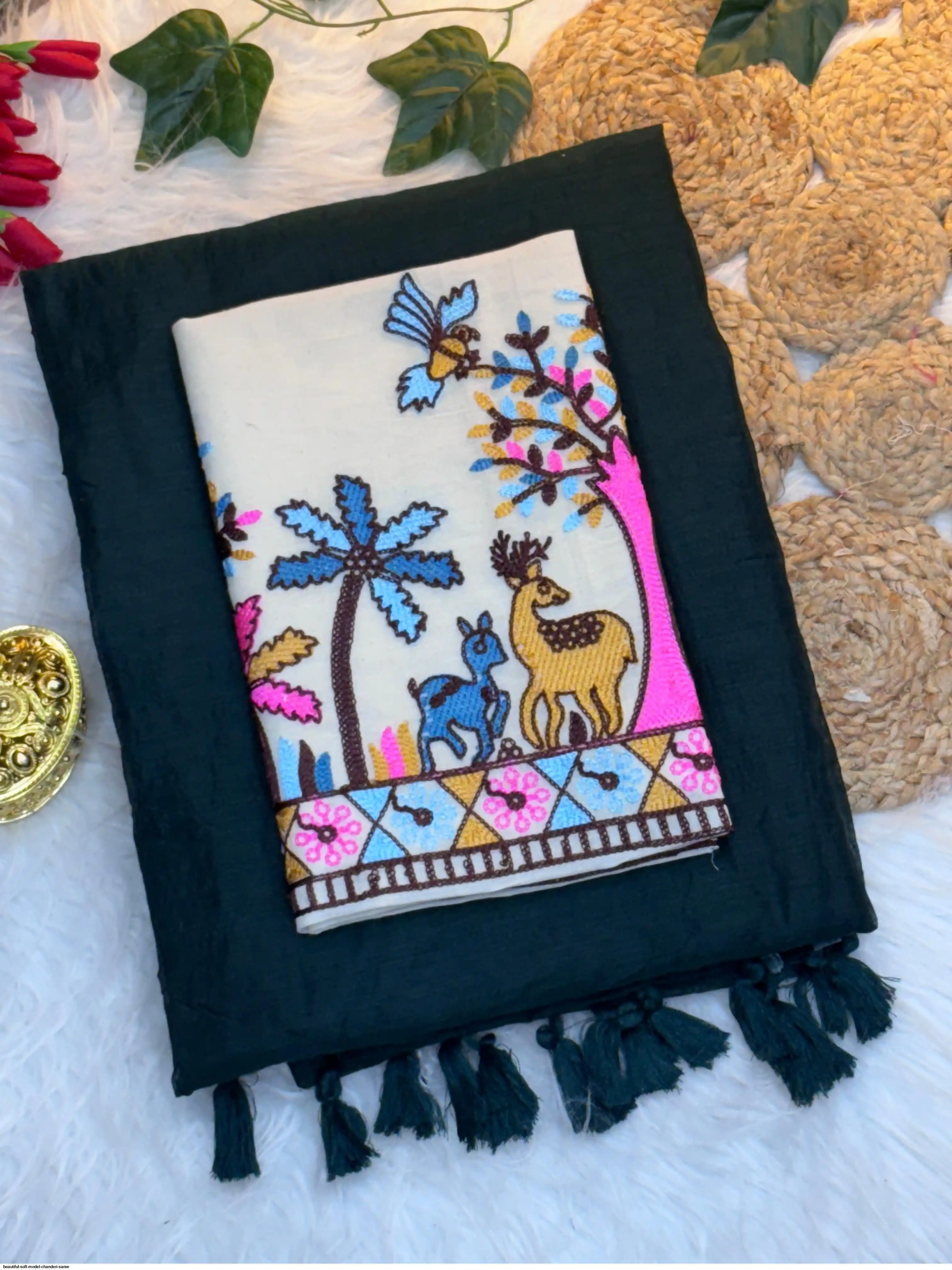 BEAUTIFUL SOFT MODEL CHANDERI SAREE