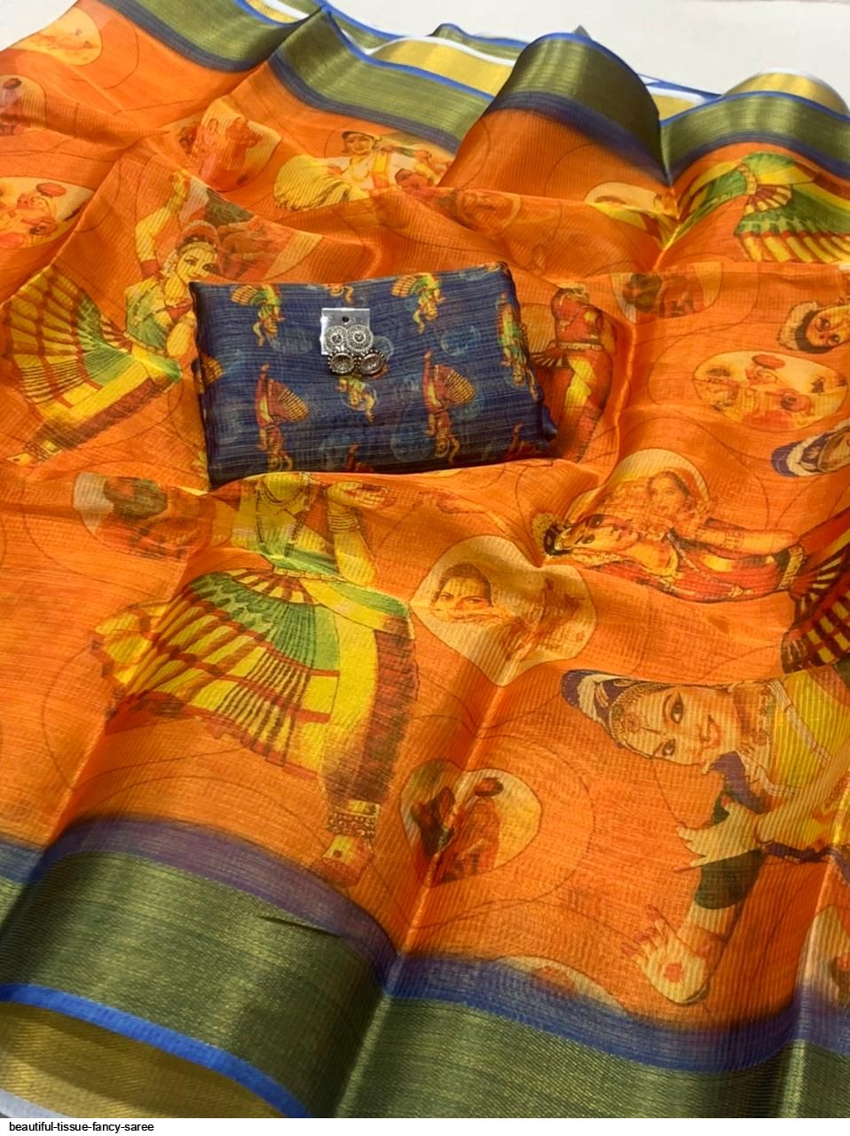 Beautiful Tissue fancy Saree