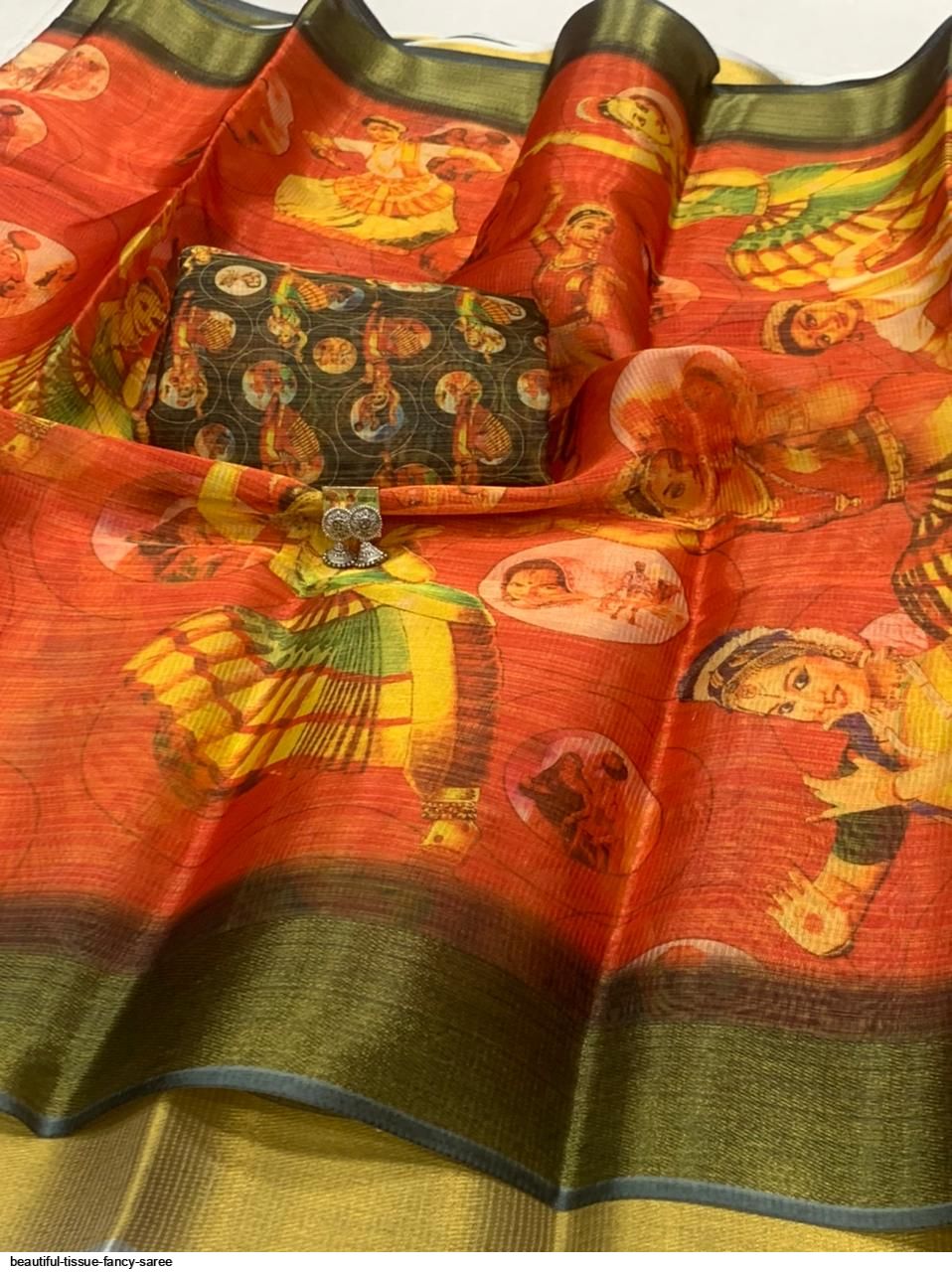 Beautiful Tissue fancy Saree