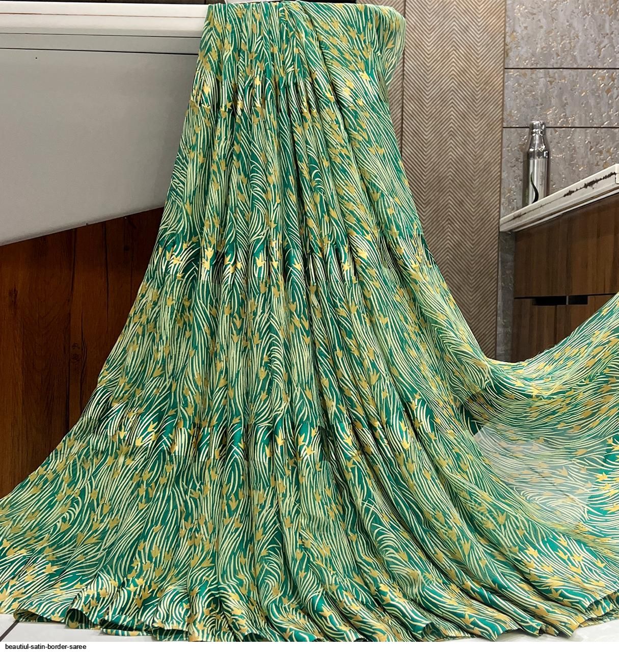 BEAUTIUL SATIN BORDER SAREE