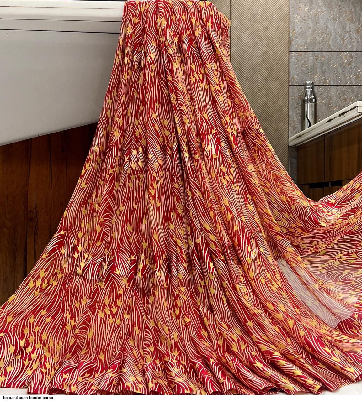 BEAUTIUL SATIN BORDER SAREE