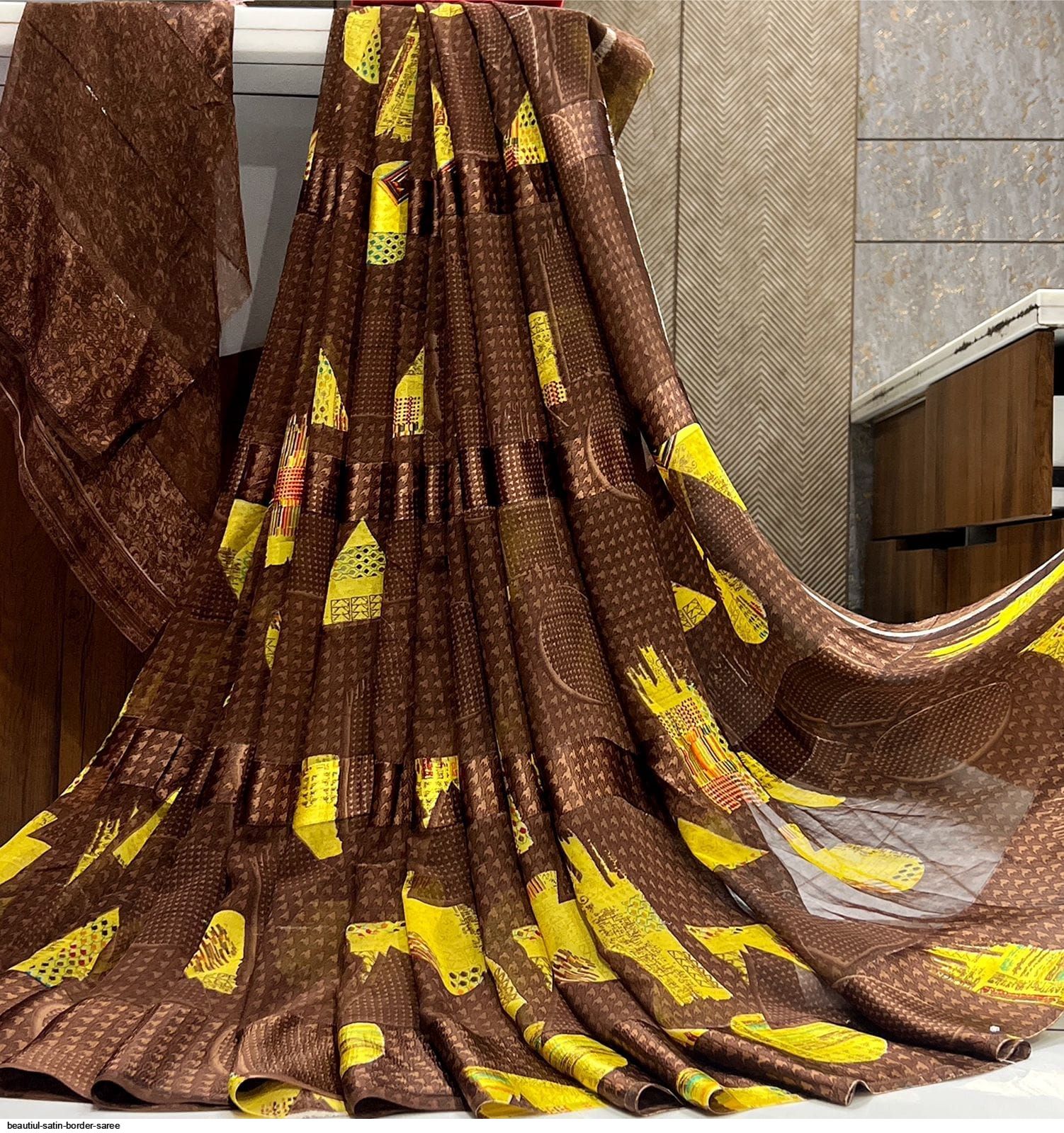 BEAUTIUL SATIN BORDER SAREE