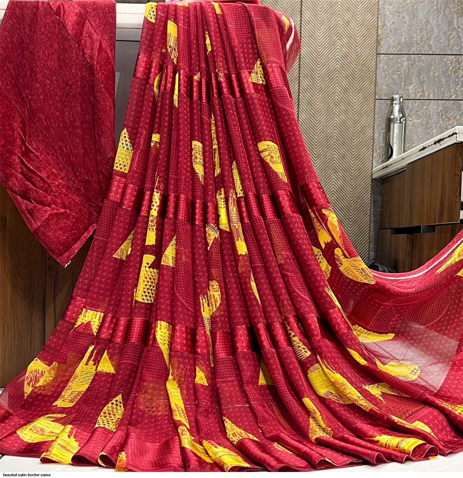 BEAUTIUL SATIN BORDER SAREE