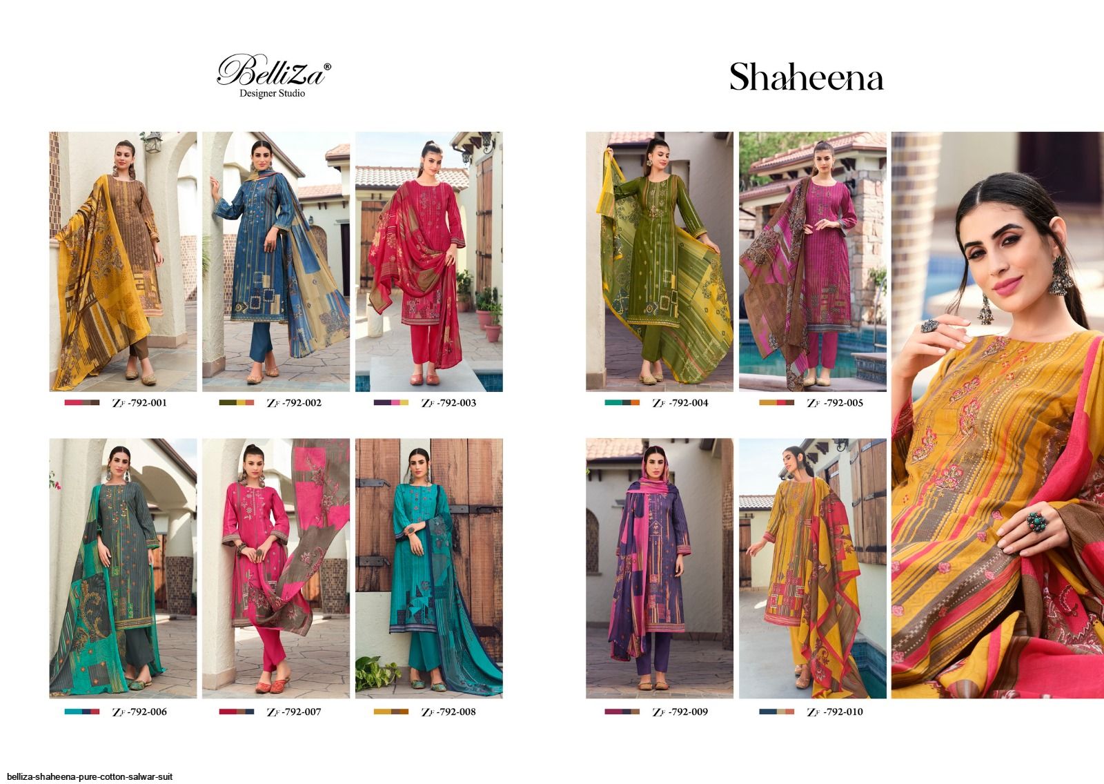 BELLIZA SHAHEENA PURE COTTON SALWAR SUIT