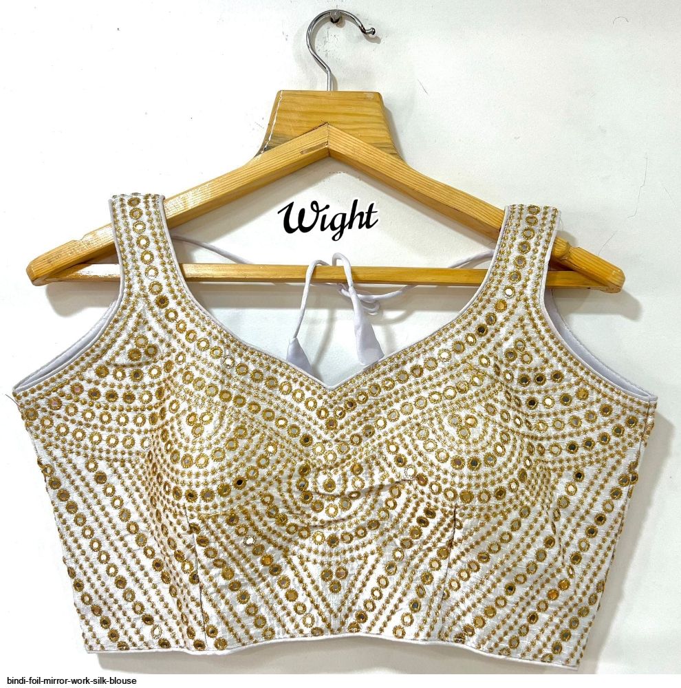 Bindi Foil mirror work silk blouse