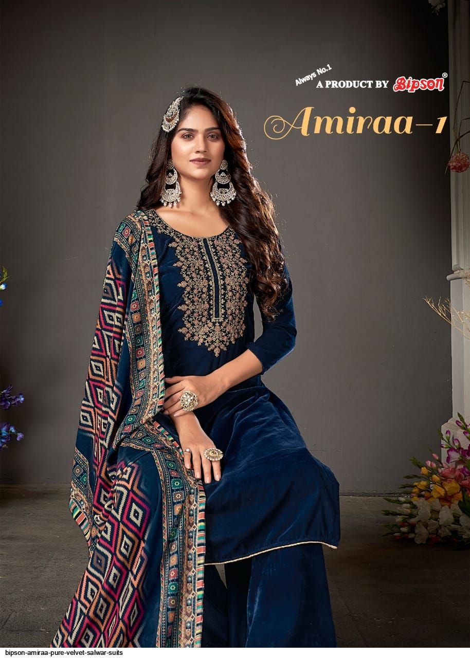 bipson-amiraa vol 1-pure-velvet-salwar-suits