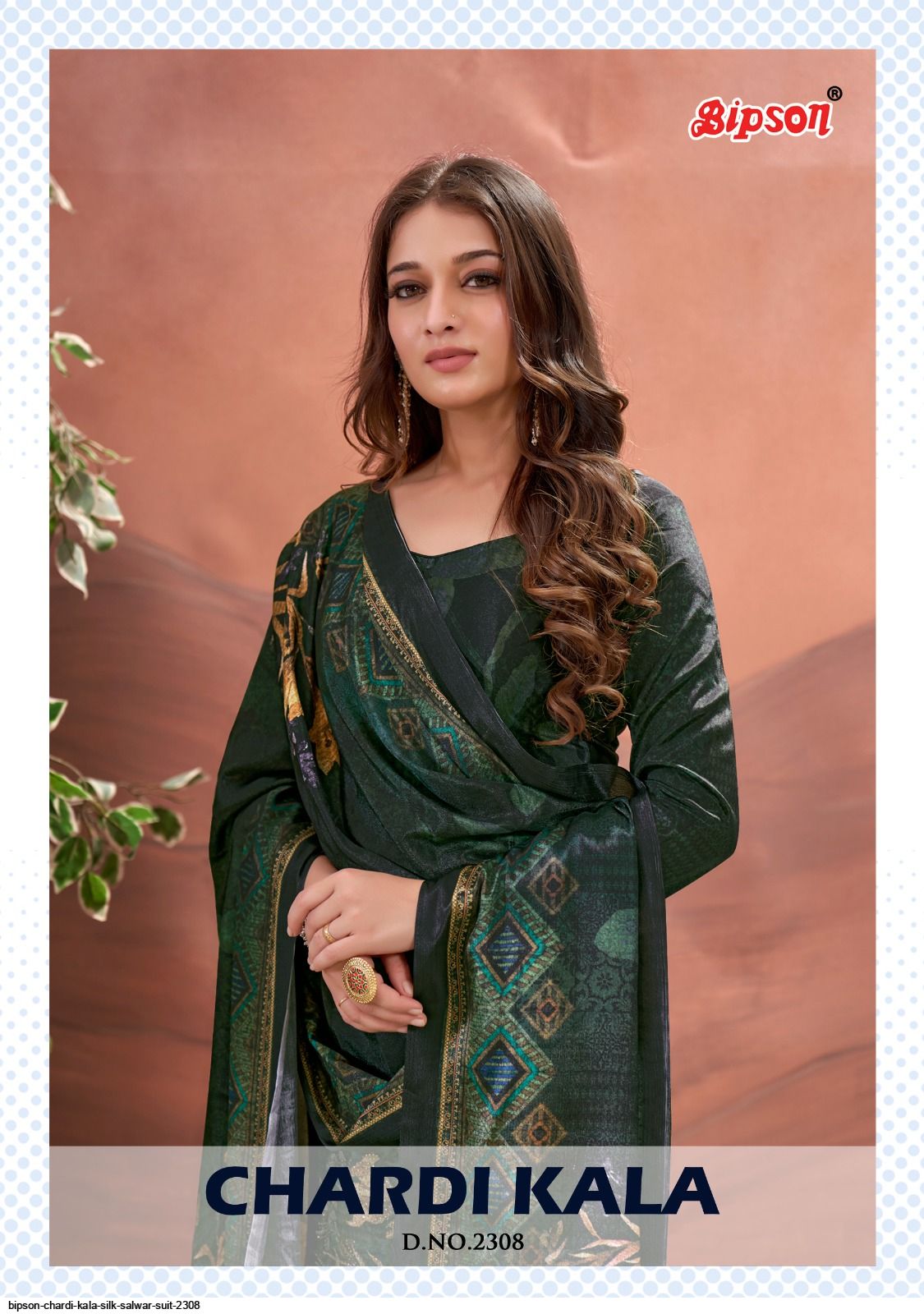 BIPSON CHARDI KALA SILK salwar suit 2308