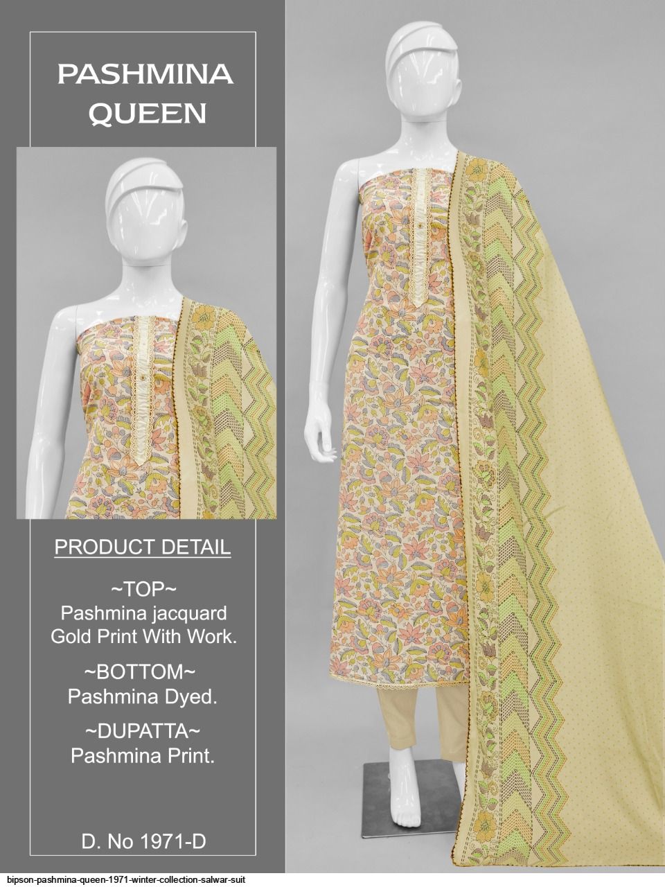 BIPSON PASHMINA QUEEN 1971 WINTER Collection SALWAR SUIT