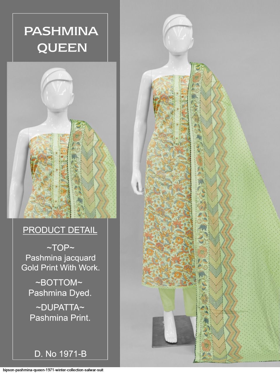 BIPSON PASHMINA QUEEN 1971 WINTER Collection SALWAR SUIT