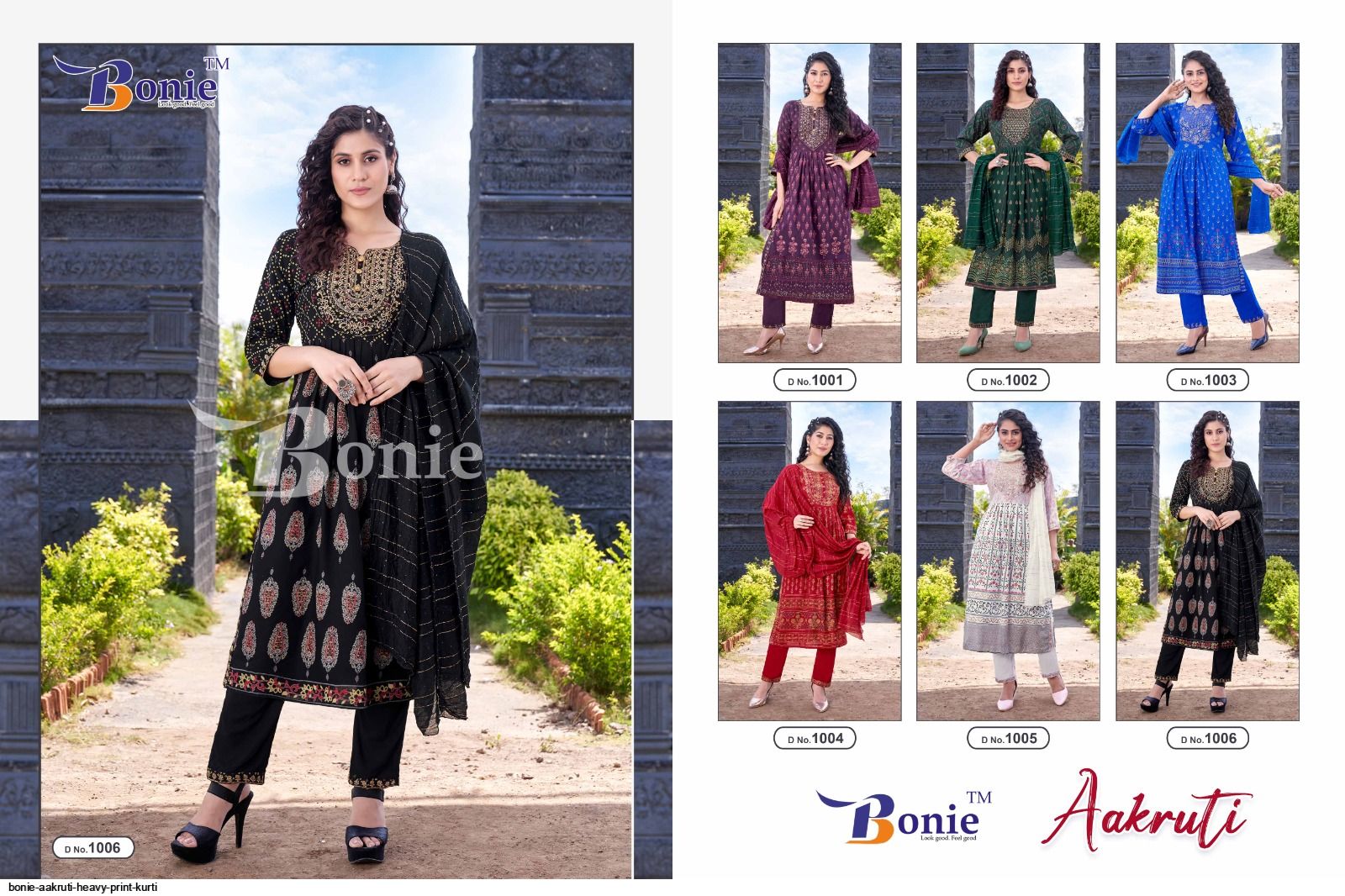 BONIE AAKRUTI HEAVY PRINT KURTI