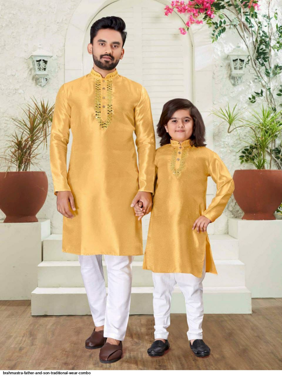 Brahmastra father and son Traditional wear combo