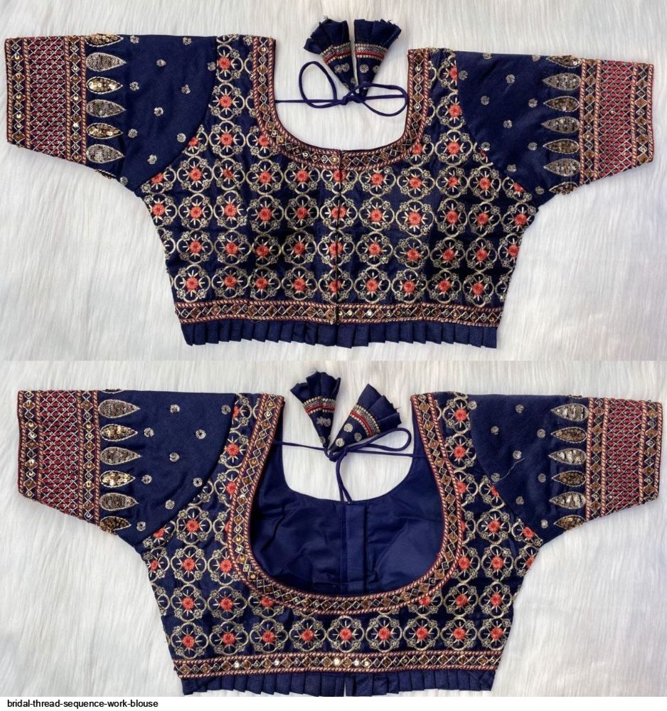 BRIDAL THREAD SEQUENCE WORK BLOUSE