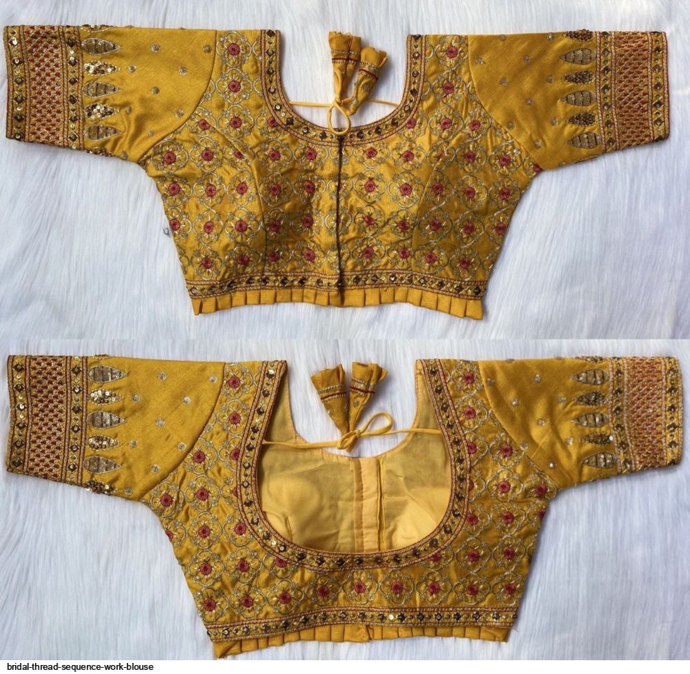 BRIDAL THREAD SEQUENCE WORK BLOUSE