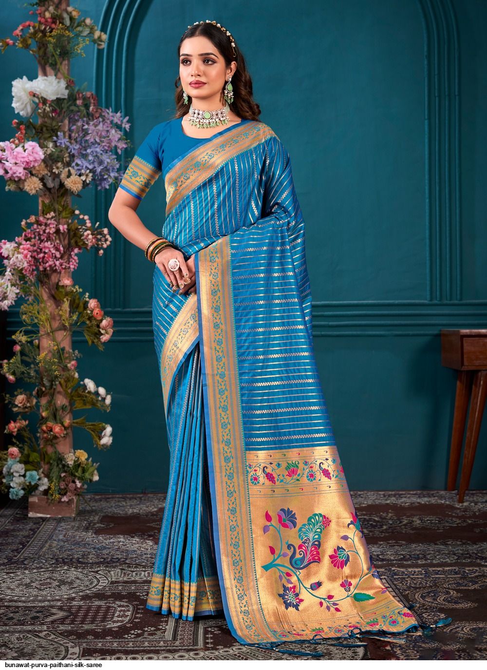 BUNAWAT Purva Paithani Silk saree