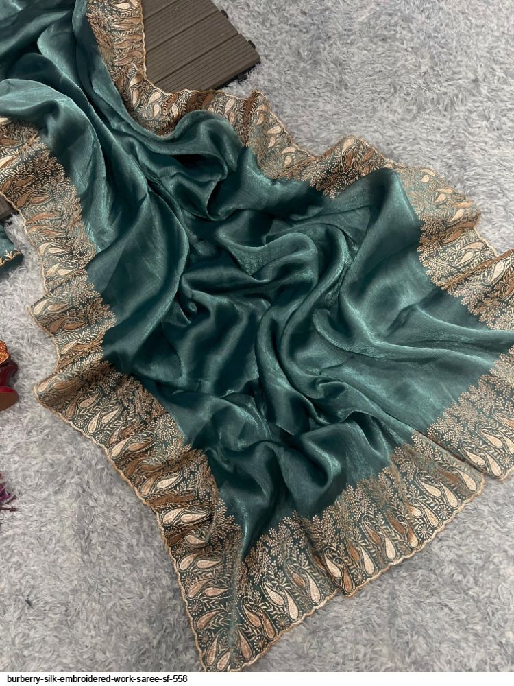 BURBERRY SILK EMBROIDERED WORK SAREE SF-558