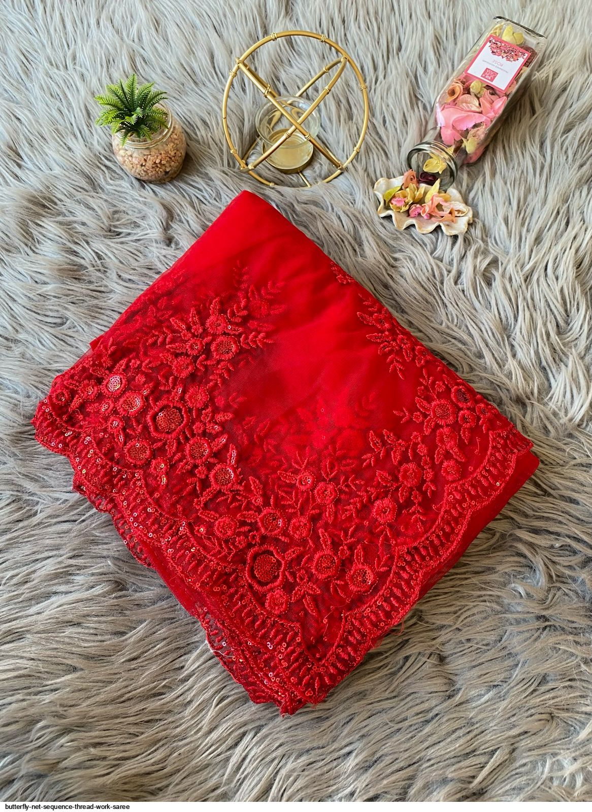 BUTTERFLY NET SEQUENCE THREAD WORK SAREE