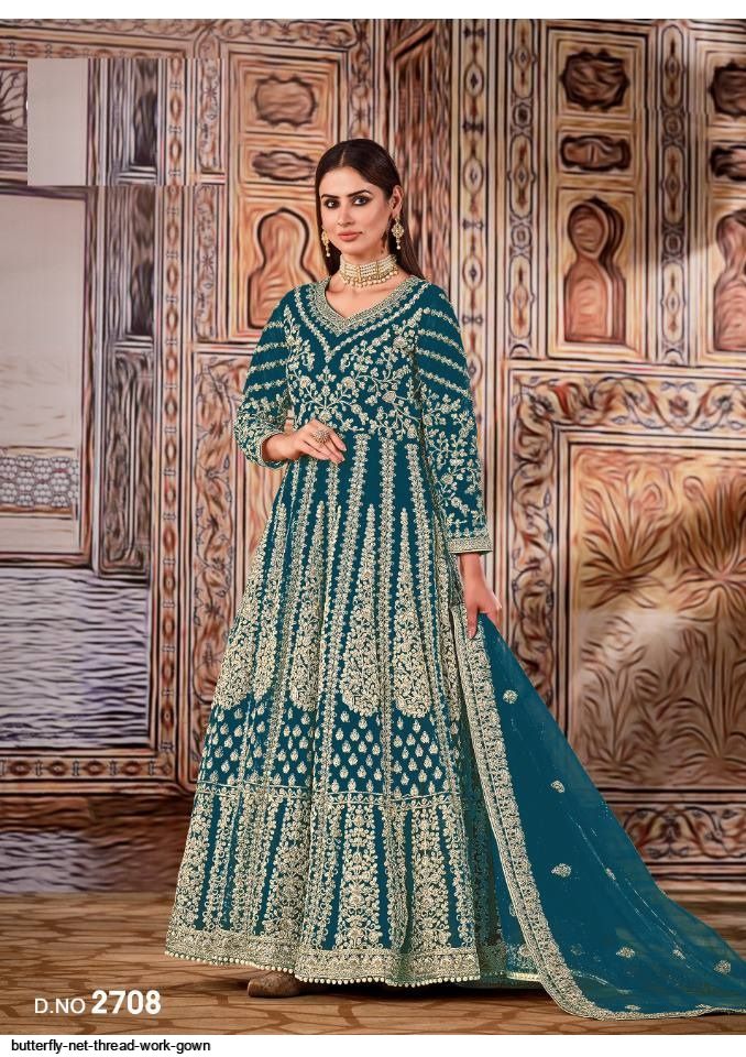 Butterfly Net Thread Work gown