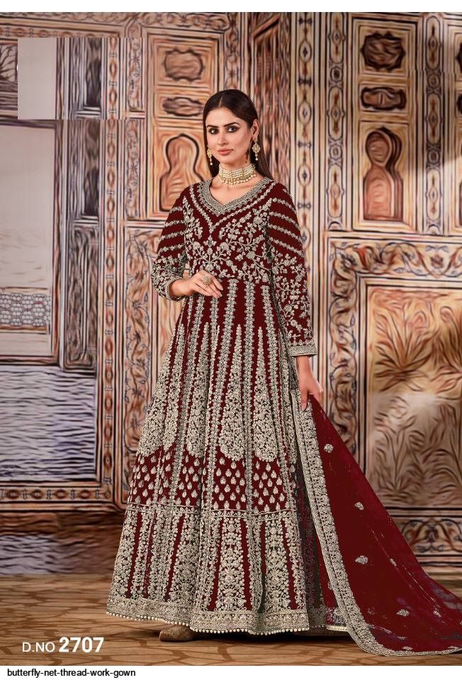 Butterfly Net Thread Work gown