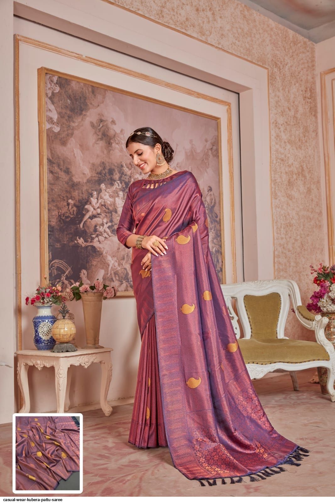 casual wear Kubera Pattu saree