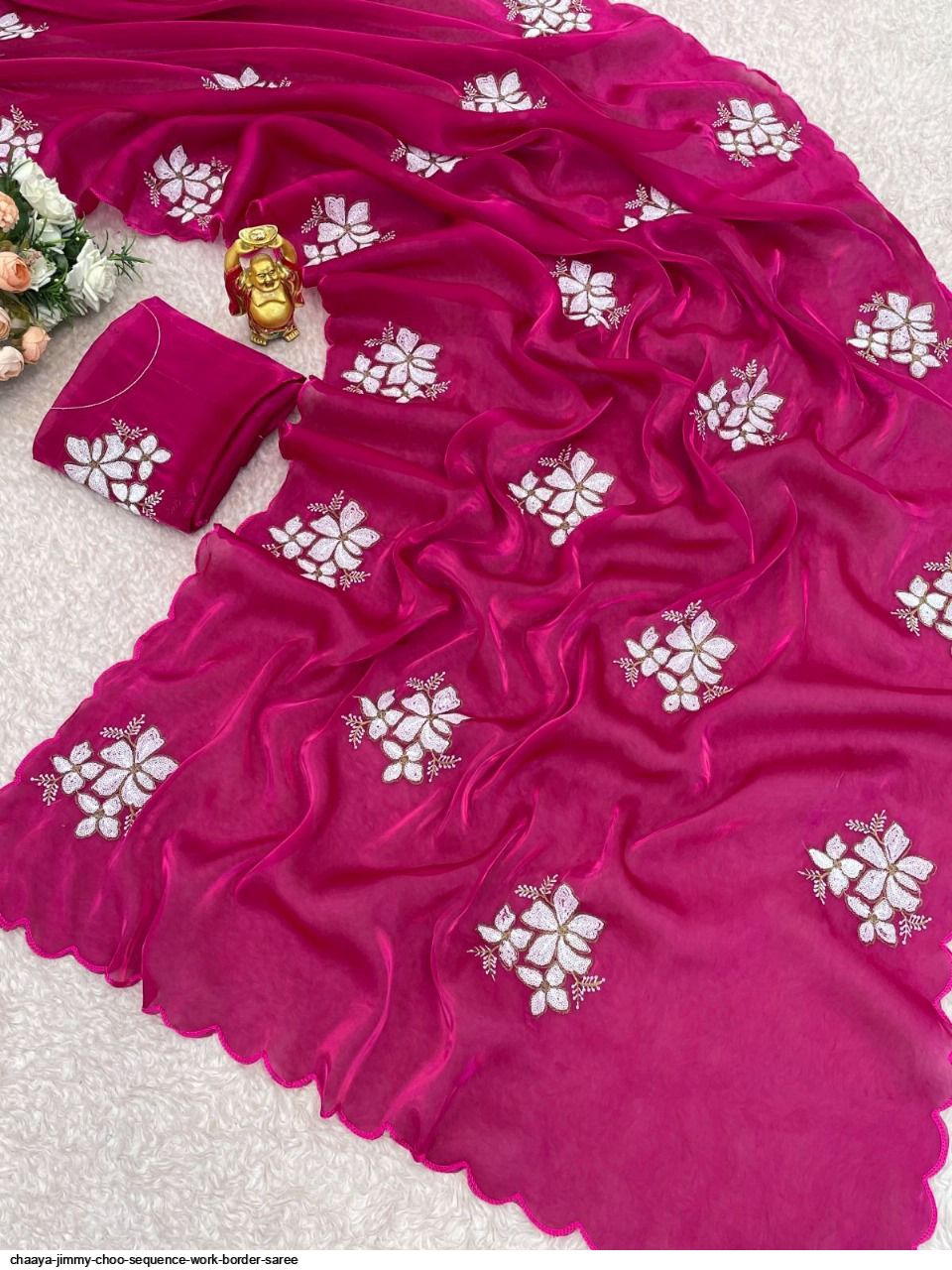 Chaaya jimmy choo Sequence Work border Saree