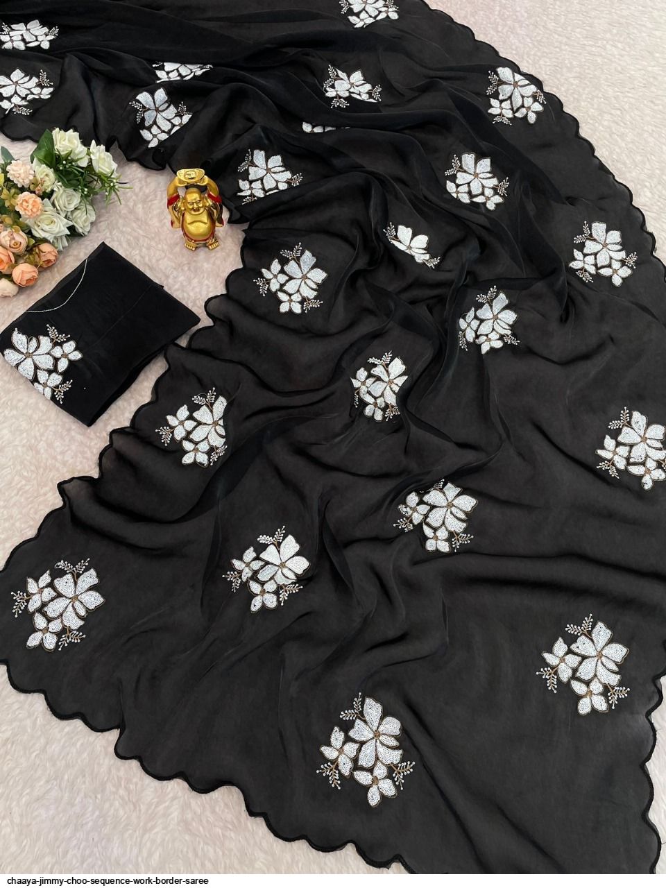 Chaaya jimmy choo Sequence Work border Saree