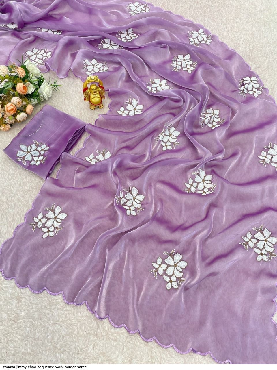 Chaaya jimmy choo Sequence Work border Saree