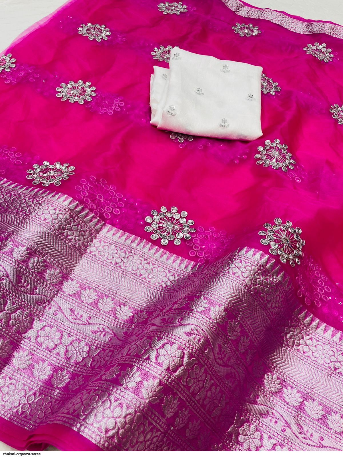Chakari Organza saree