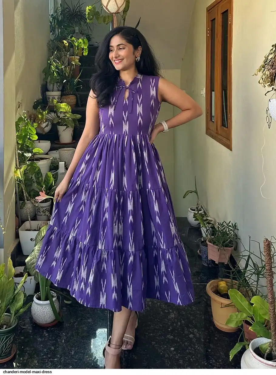 Chanderi Model Maxi Dress