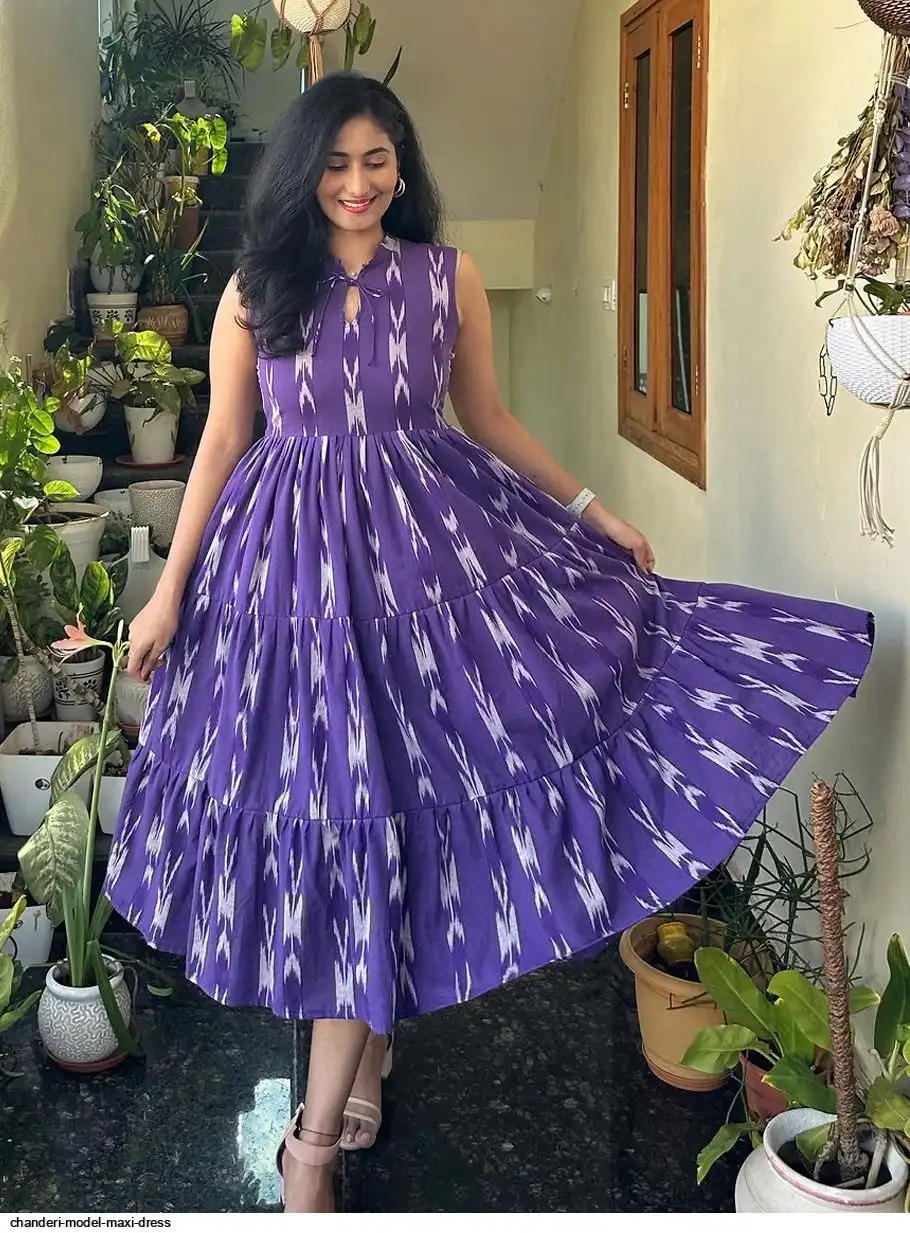Chanderi Model Maxi Dress