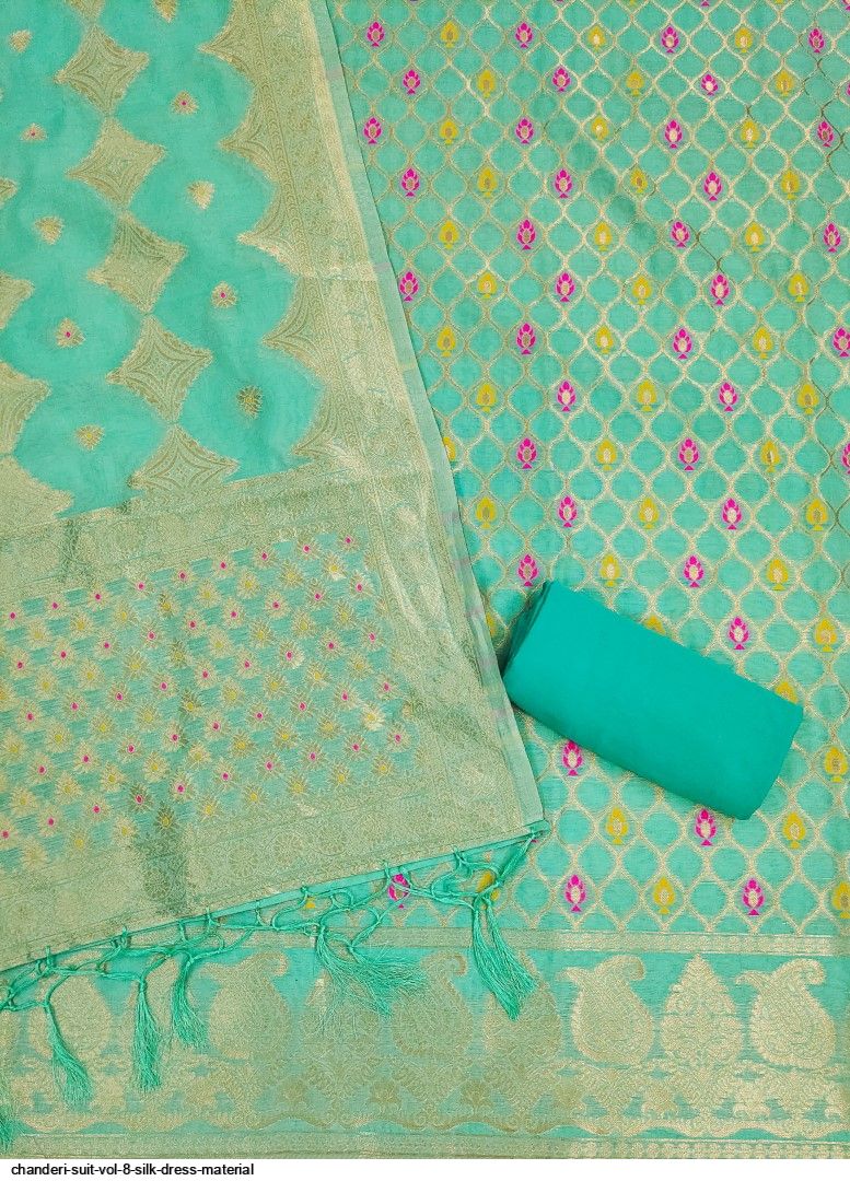 CHANDERI SUIT VOL 8 SILK DRESS MATERIAL