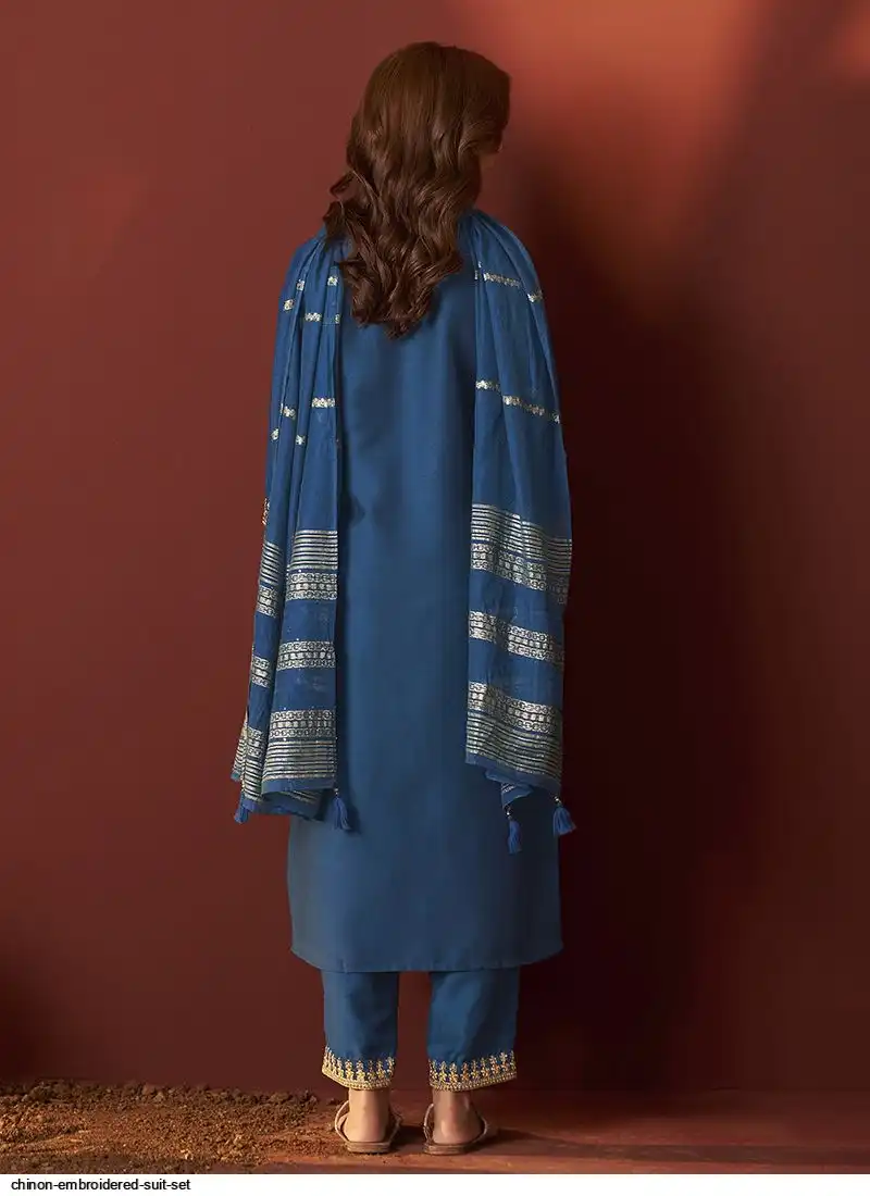 Chinon Embroidered Suit Set