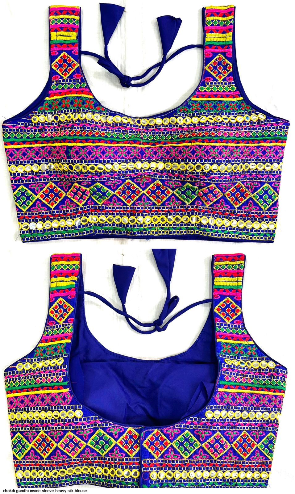 CHOKDI GAMTHI INSIDE SLEEVE Heavy silk BLOUSE