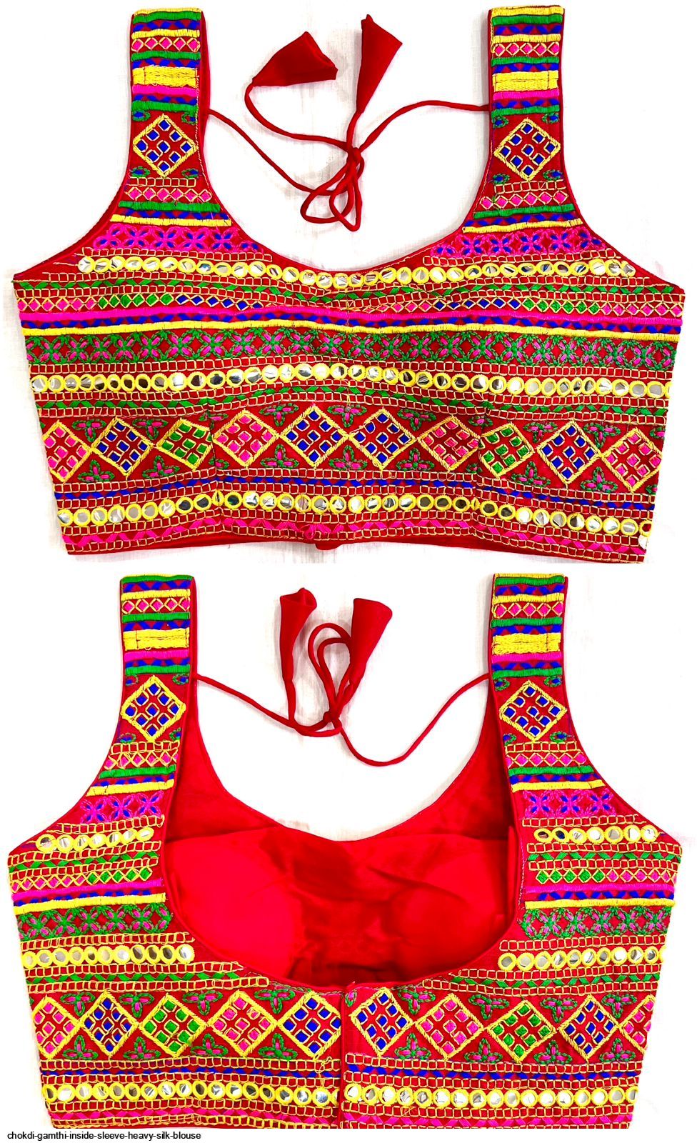 CHOKDI GAMTHI INSIDE SLEEVE Heavy silk BLOUSE