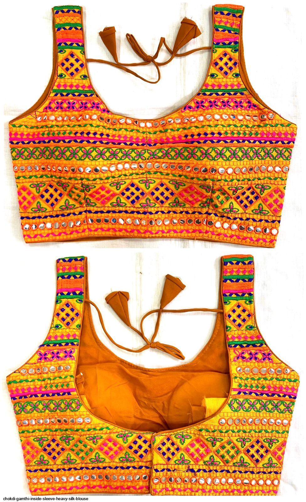 CHOKDI GAMTHI INSIDE SLEEVE Heavy silk BLOUSE