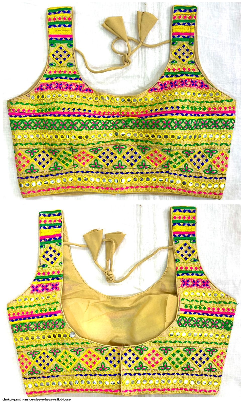 CHOKDI GAMTHI INSIDE SLEEVE Heavy silk BLOUSE