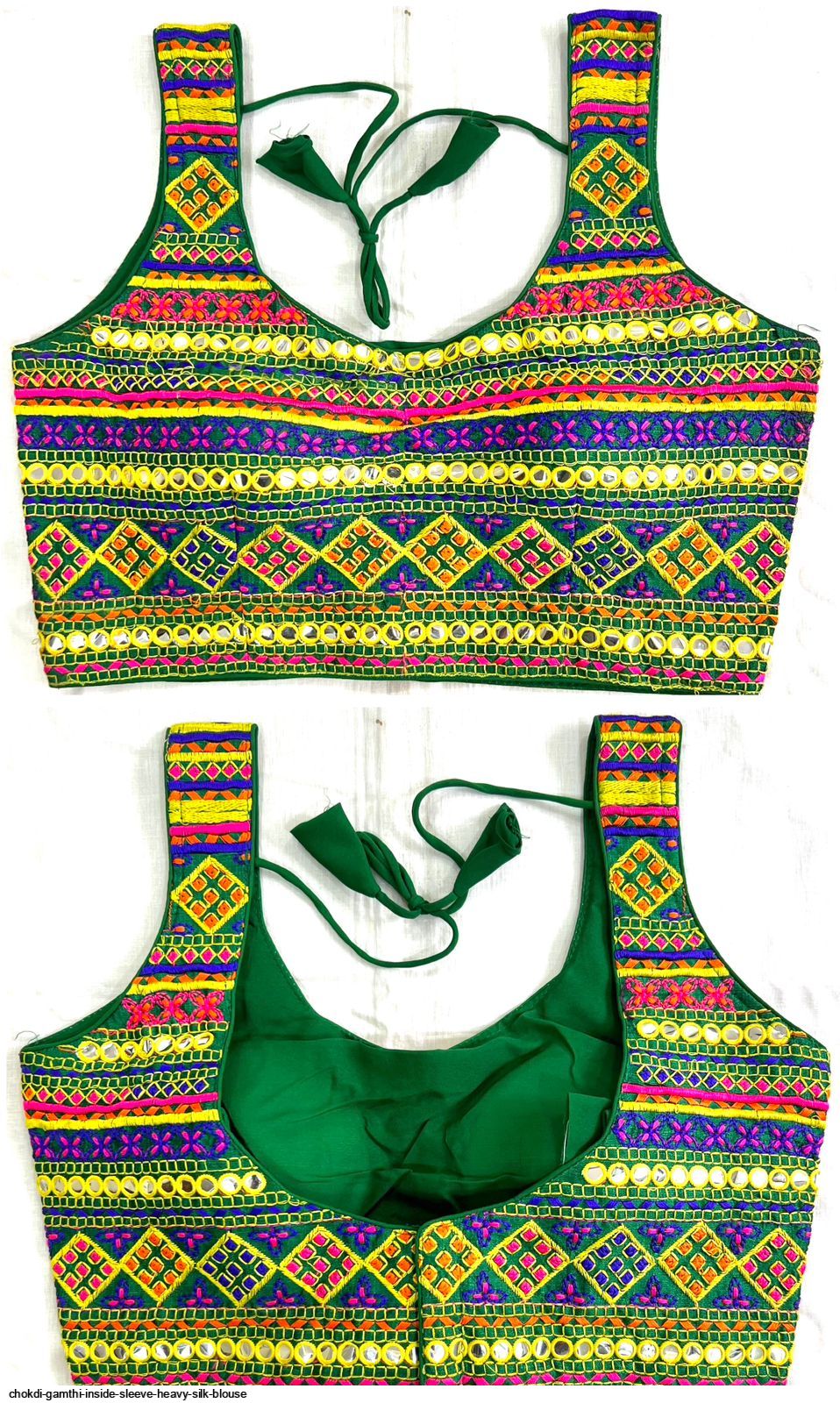 CHOKDI GAMTHI INSIDE SLEEVE Heavy silk BLOUSE