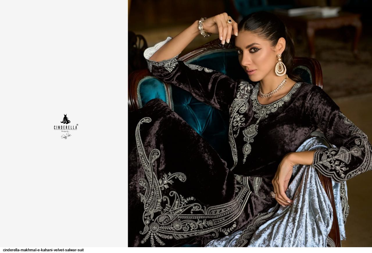 Cinderella MAKHMAL E KAHANI velvet salwar suit