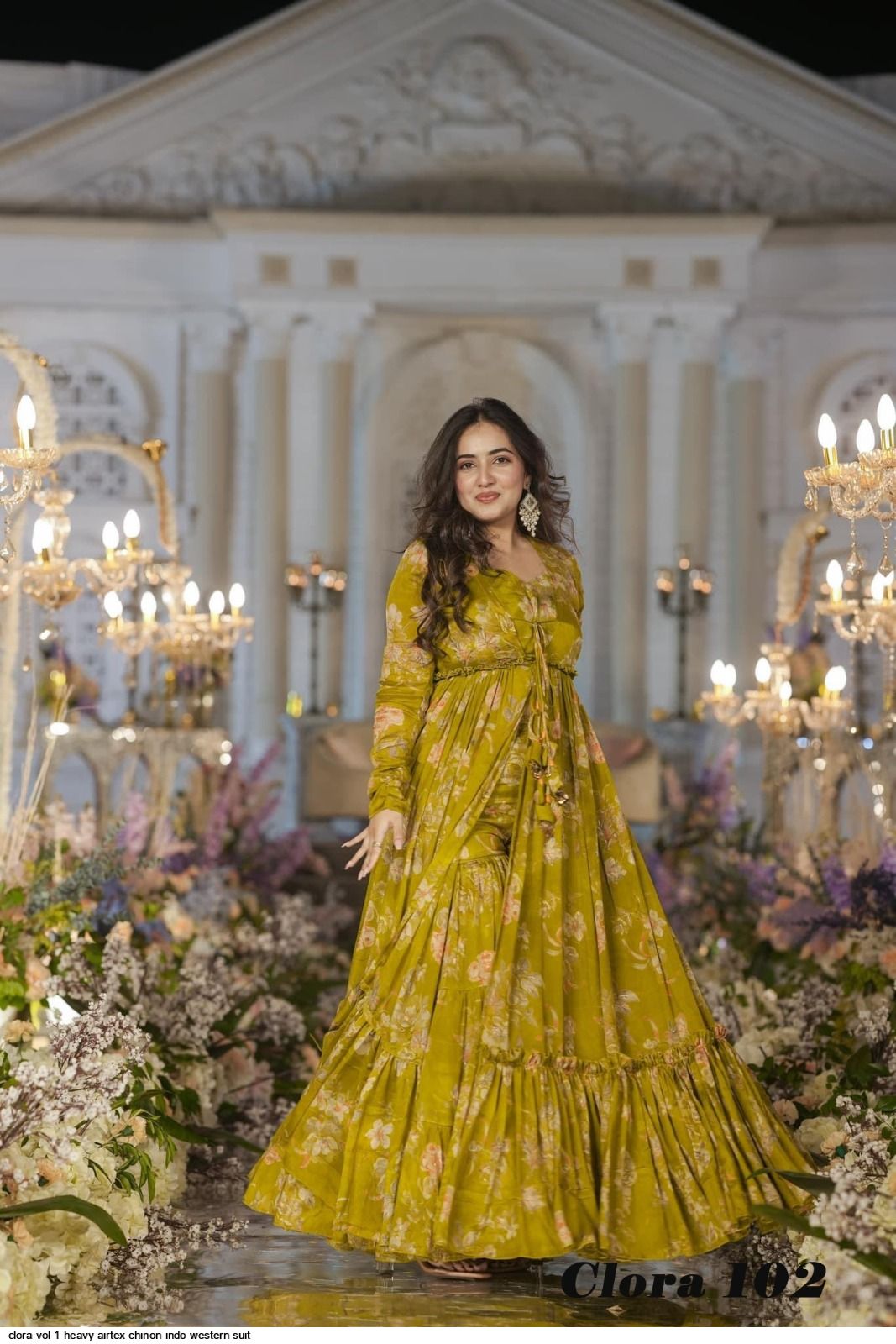 Clora Vol 1 Heavy Airtex chinon Indo-Western Suit