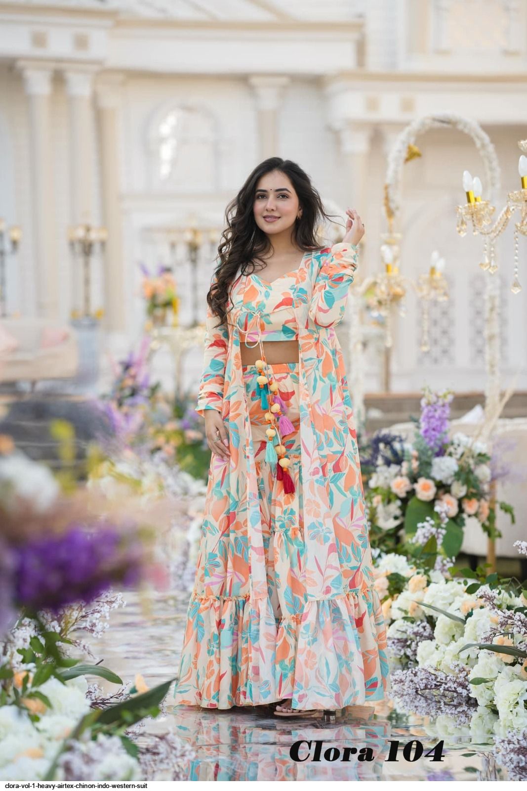 Clora Vol 1 Heavy Airtex chinon Indo-Western Suit